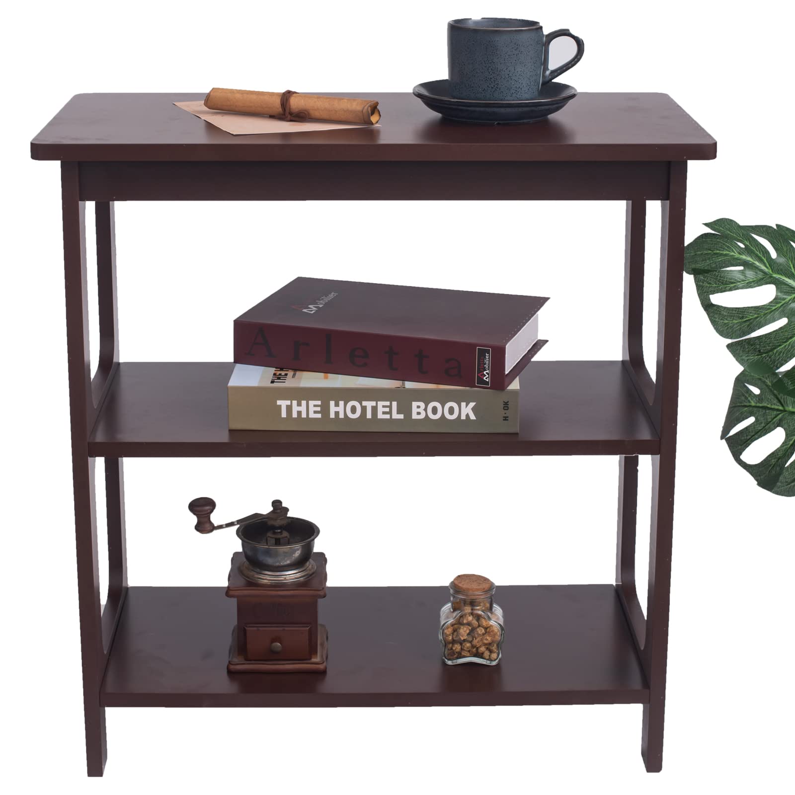 ARPHASLE Side Table, 3-Tier Narrow End Table, Slim Nightstand for Small Spaces, Hallway, Living Room, Bedroom 23.6”L x 11.8”D x 23.6”H