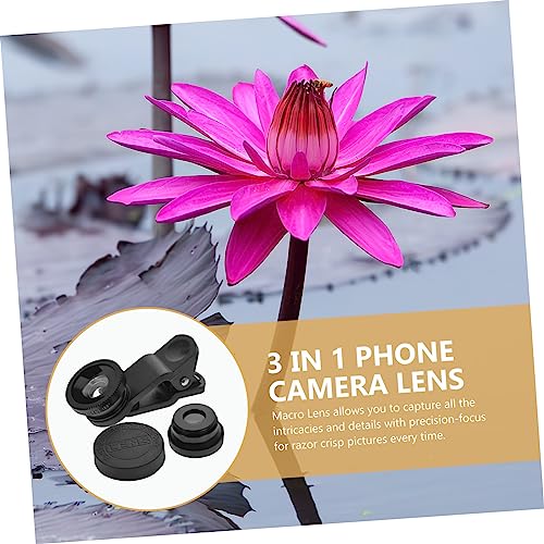 Hemobllo 3pcs Super Smartphone Most Fish Lens, Upgraded of Eye Compatible with s//in Kits Mm Lenes- & - Light Cell Lenses Wide Accessories Compatible with iPhone Angle Lense Lensblack