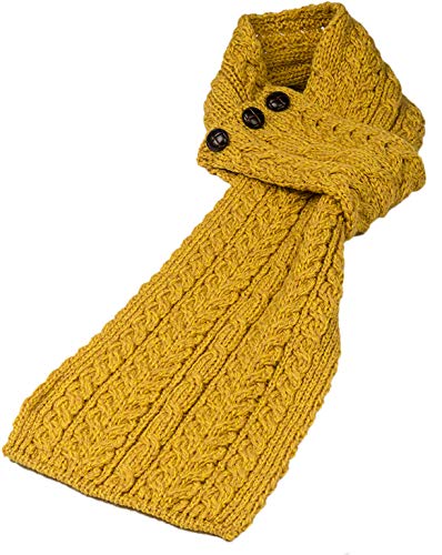 Aran Irish Scarf Woollen Mills Green