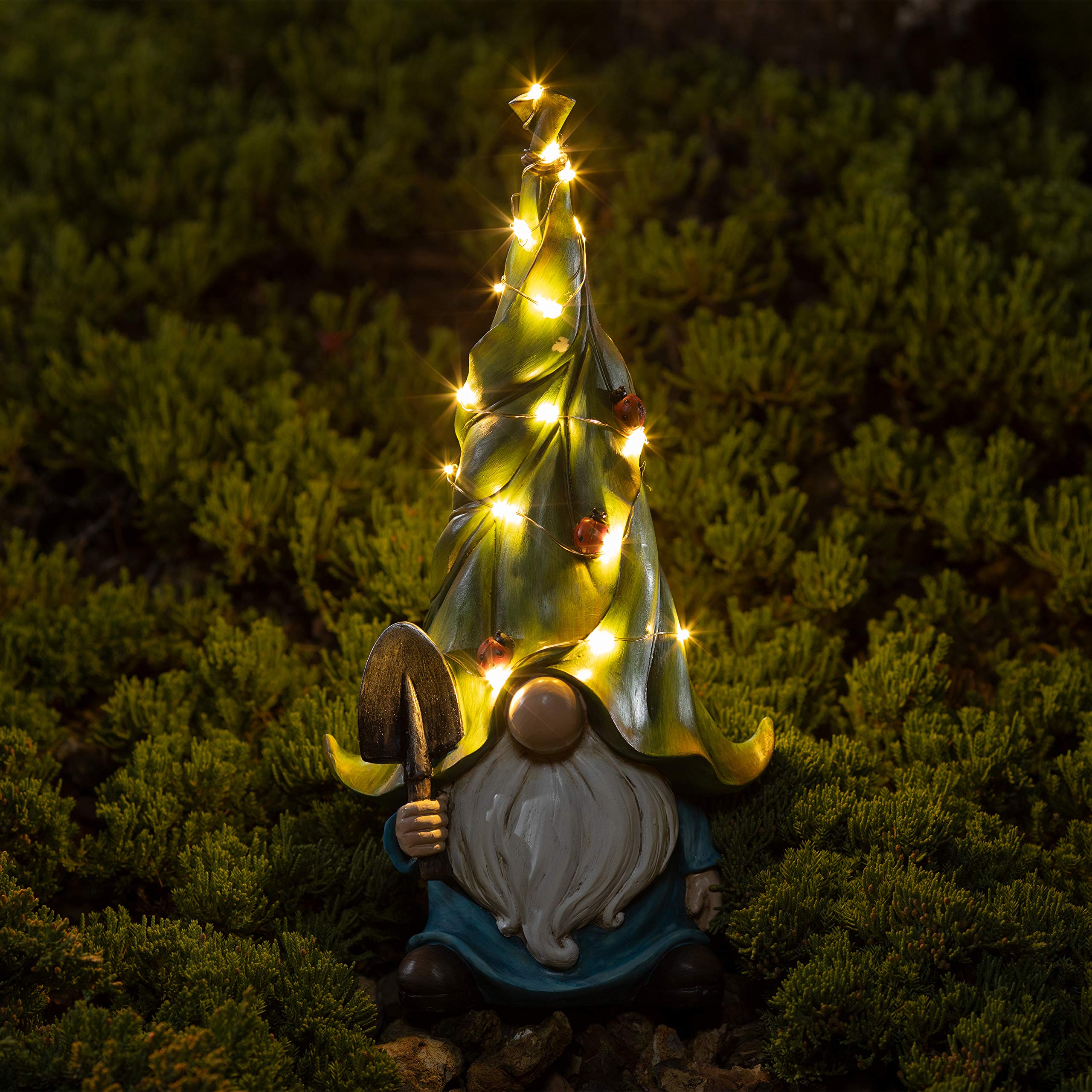VP Home Whimsical Garden Statue Gnome Solar Powered LED Outdoor Decor Light