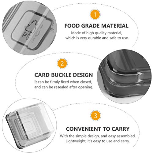 Hemoton Mini Cake Box 100Pcs Clear Plastic Mini Cupcake Cookie Box Muffins Mooncakes Box Pastry Packing Boxes Christmas Holiday Party Favors Supplies Mini Mooncake Box