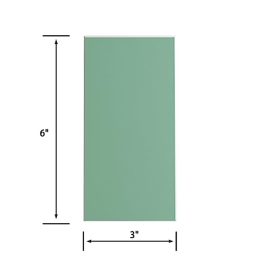 Avant Decor | Sample Tile | Stone Composite Subway Solid Color Tiles | Peel and Stick Kitchen Backsplash Tiles | Wall Tiles | 3” x 6” | Bex Metro Glossy Sage