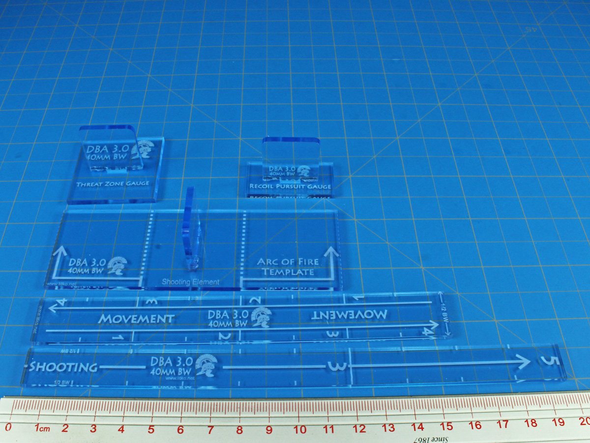 LITKO Small Scale Gauge Set Compatible with DBA 3.0, Transparent Light Blue (5)