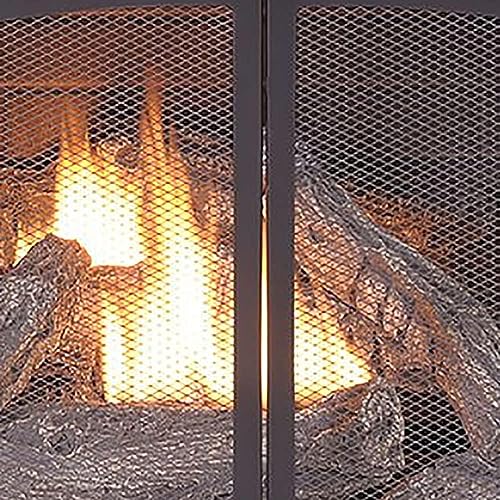 Duluth Forge Dual Fuel Ventless Gas Fireplace System with Mantle, Remote Control, 6 Fire Logs, Use with Natural Gas or Liquid Propane, 32000 BTU, Heats up to 1500 Sq. Ft., Antique White