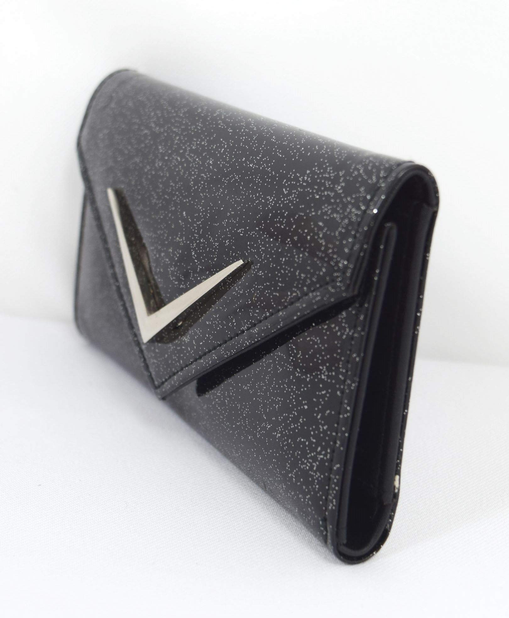Liquorbrand Bonneville Glitter PVC with metal chevron logo Wallet