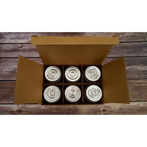Sunshine Mason Co. Mini Mason Jar Shot Glasses with Metal Lid 2 Ounces, 6 Pieces