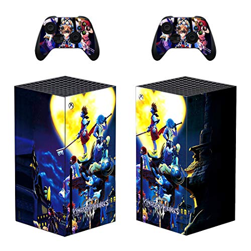 FELIPE SEIJI KUBA Protective Vinyl Skin Decal Cover for Xbox Series X Console Wrap Sticker Skins with Two Free Wireless Controller Decals Kingdom Hearts