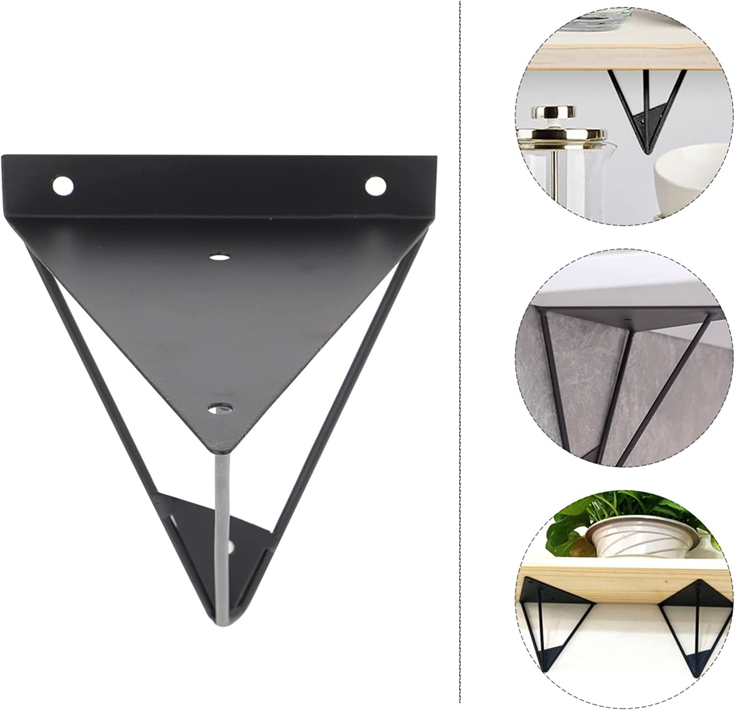 BITNAT Shelf Brackets Wall Shelves 1 Pair Metal Shelf Holder Wall Shelf Brackets Decorative Shelf Bracket Shelf Brackets Iron