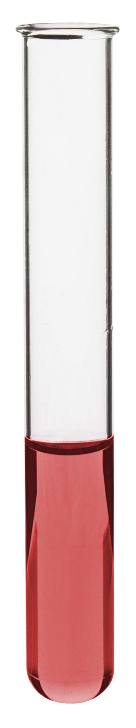 EISCO 48PK Test Tubes, 15ml - Borosilicate 3.3 Glass - 1.2mm Thick Walls, Beaded Rim - Superior Heat & Chemical Durability - 5.25" Tall, 0.6" Diameter
