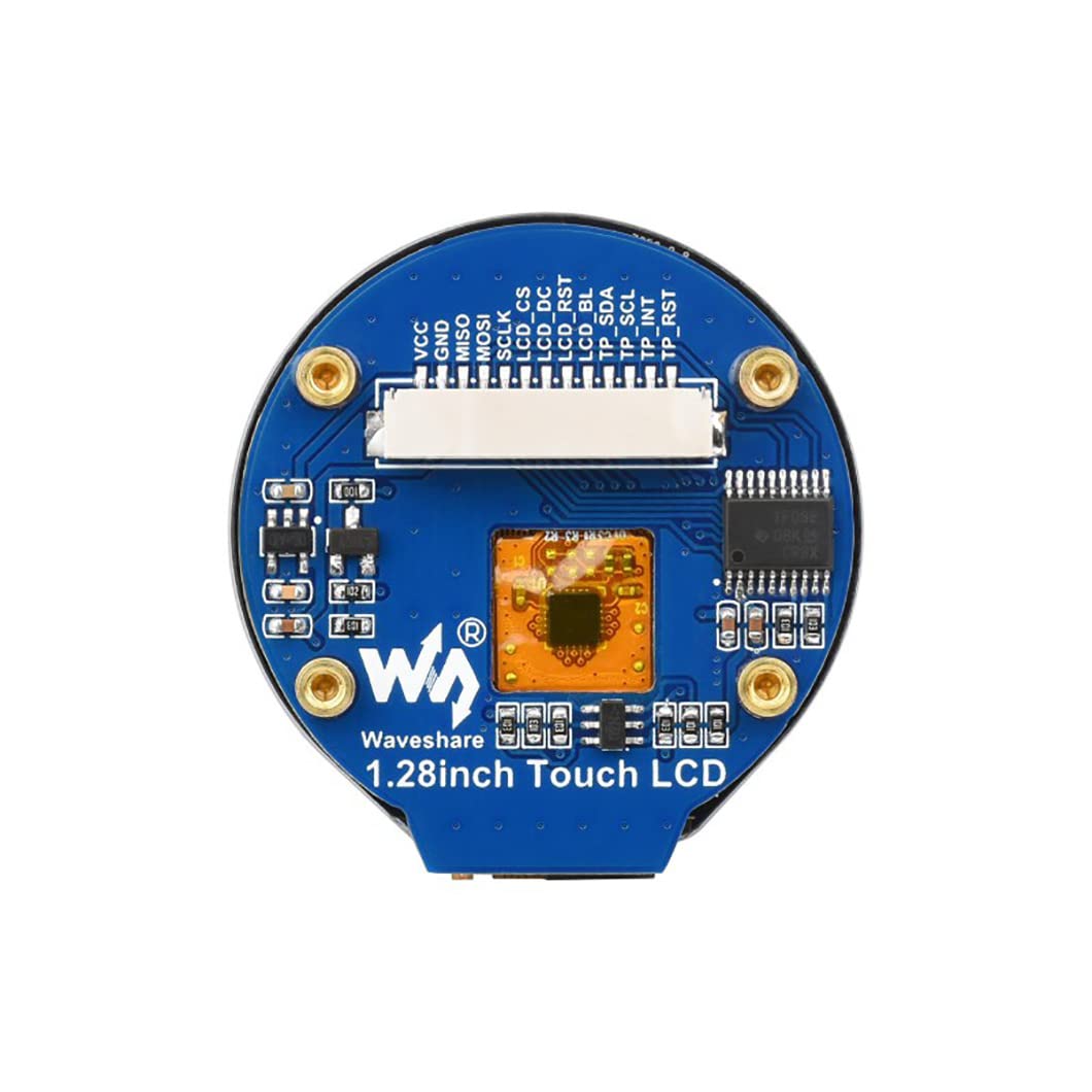 Coolwell 1.28inch Round LCD with Touch Panel for Raspberry Pi 4B+ 4B 3B+ 3B 2B+ Zero W WH 2 W Pico 240×240 IPS Display Module SPI and I2C Embedded GC9A01 Driver
