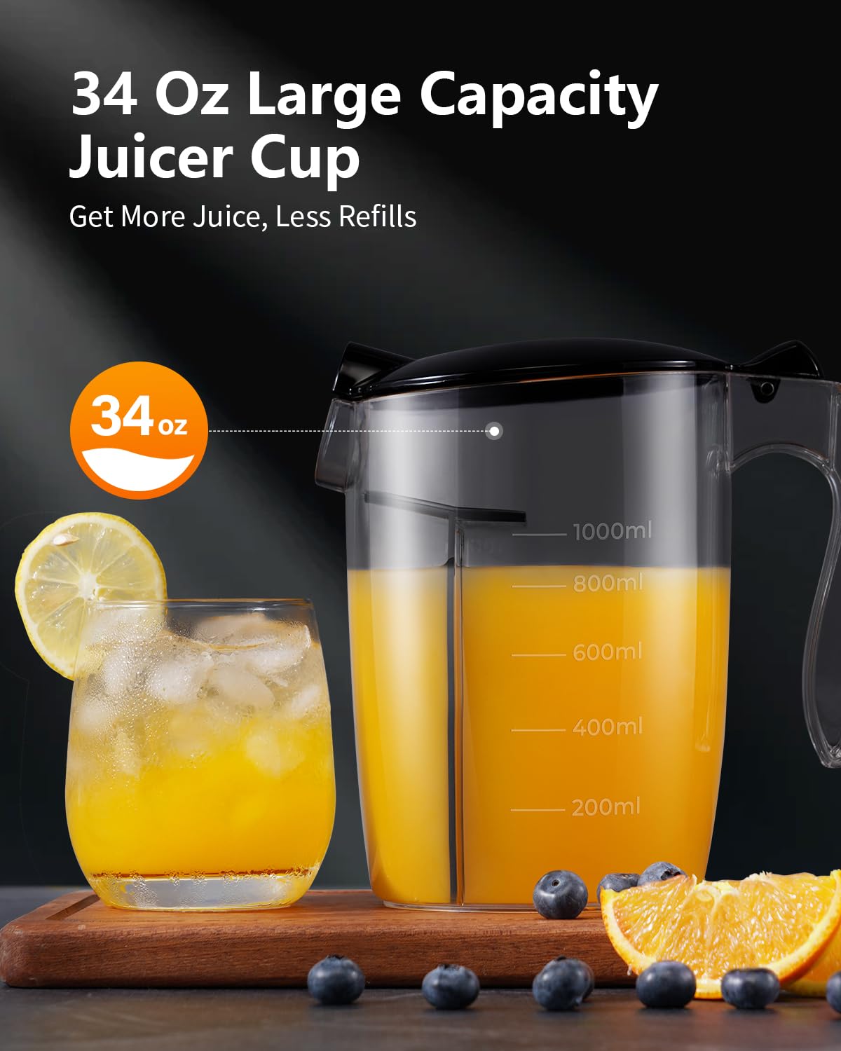 GDOR 1200W Juicer with 3-Speed Setting, Extra Large 3.4β Feed Chute Juicer Machines for Whole Fruits and Veggies, Centrifugal Juicer with 34 Oz Juice Pitcher, BPA-Free, Easy to Clean, Silver