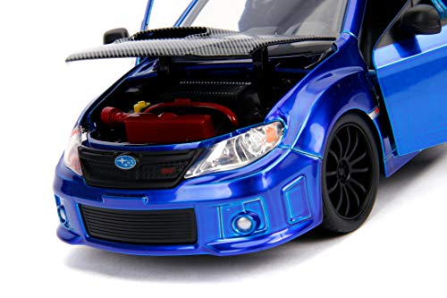 Jada Toys Rubber Tires 1:24 Fast & Furious - Brian's Subaru Impreza WRX STI, Blue (99514)