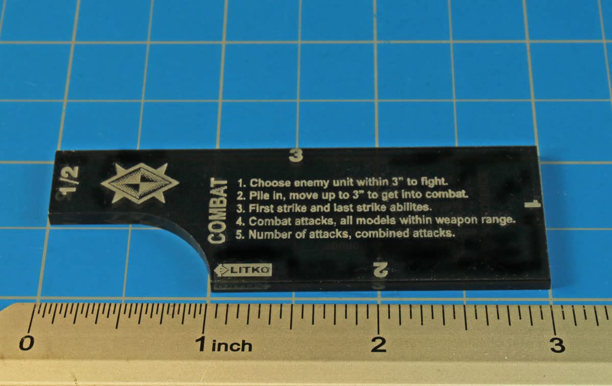 LITKO 3-inch Fight Gauge | Combat Movement | Compatible with Warhammer Age of Sigmar 3rd Edition (Translucent Grey)