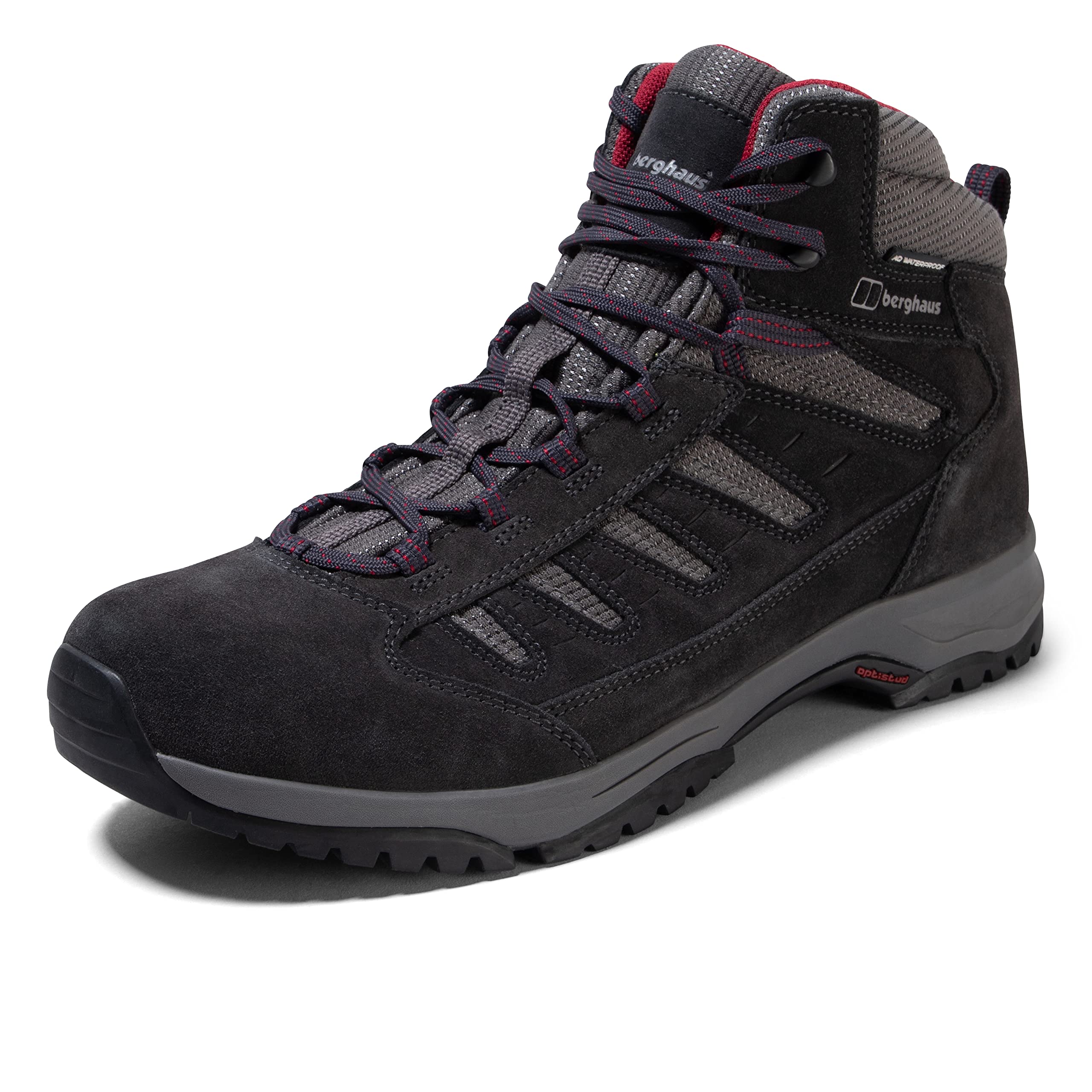 Berghaus Men's Expeditor Trek 2.0 Walking Boots High Rise Hiking, Black (Black/Red B59), 7 UK 40.5 EU