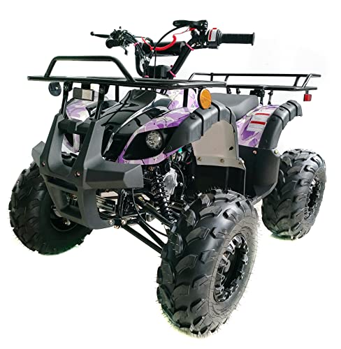 HHH 125cc Utility ATV w/Reverse Youth Adults Quad Big Tires-Pink Camo Extra Large