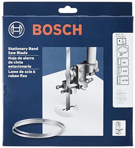 BOSCH BS80-15S 80-Inch X 1/8-Inch X 15-Tpi Scroll Cutting Stationary Band Saw Blade