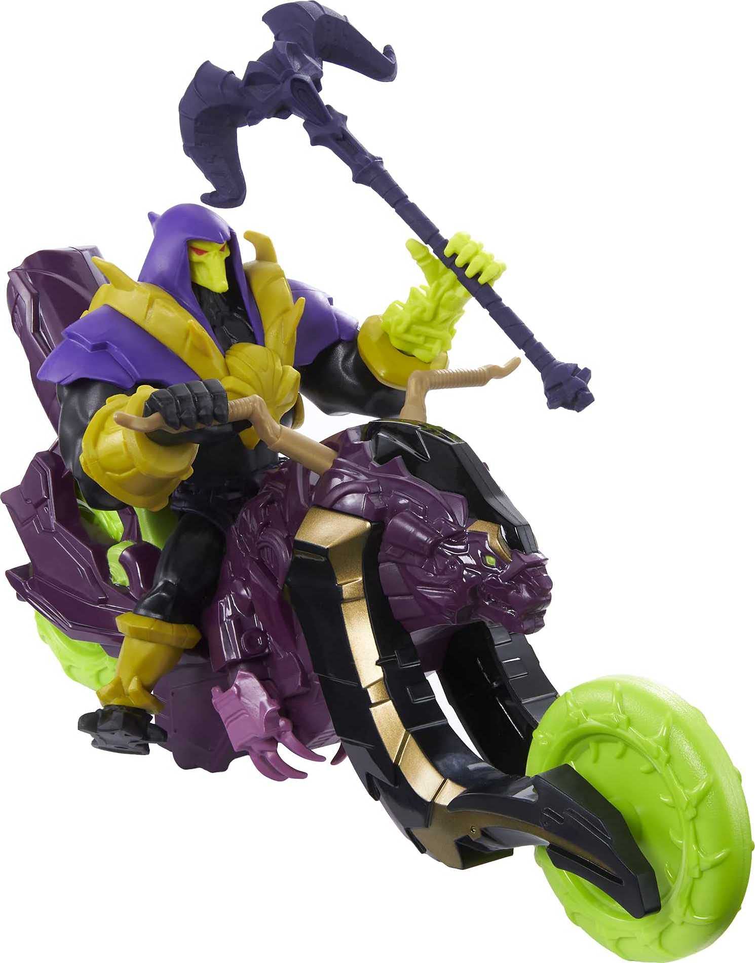 Masters of the Universe He-Man and The Action Figure + Vehicle Based on Animated Series, Articulated Battle Characters, Gift for 4 Years and Older