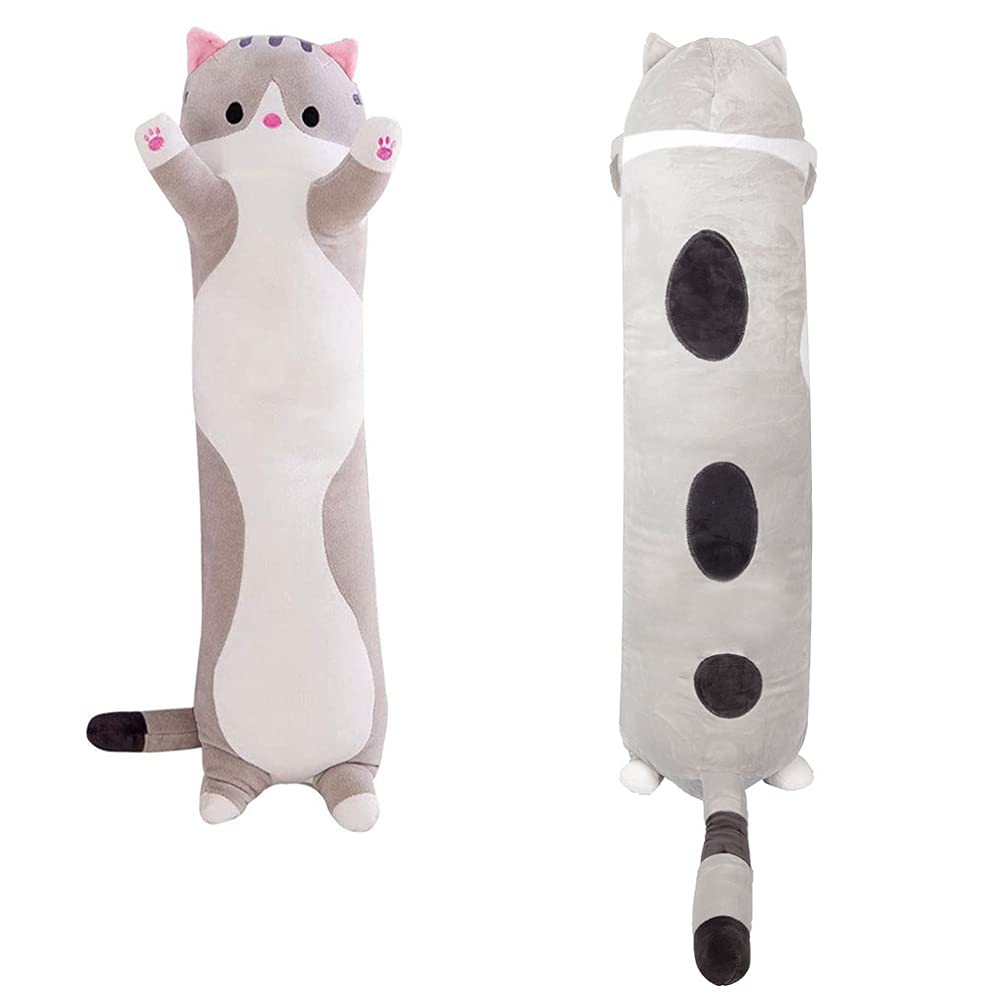 GAIORD Cat Plush Hugging Pillow,Large Long Cat Stuffed Animal Toy,Kitten Stuffed Animal Plush Cat Pillow Hug Pillow Body Pillow