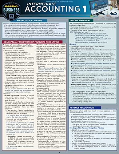 Intermediate Accounting 1 QuickStudy Laminated Reference Guide (QuickStudy Business)