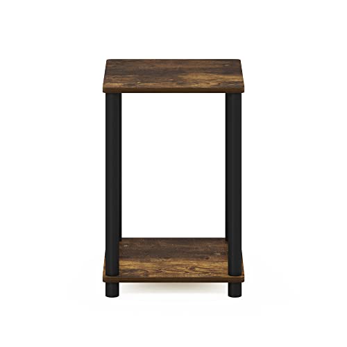 Furinno Turn-N-Tube Haydn End Table, Amber Pine/Black