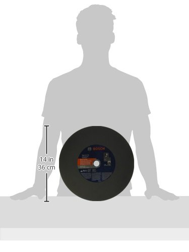 BOSCH CWCS1M14SC 14 In. 3/32 In. 1 In. Arbor Type 1A (ISO 41) 36 Grit Metal Stud/Stainless Cutting Bonded Abrasive Wheel