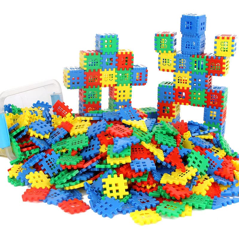 Building Blocks, Tile Early Education and Development Toy Set, Waffle Building Blocks, Gifts for Boys and Girls,(70pcs)-08