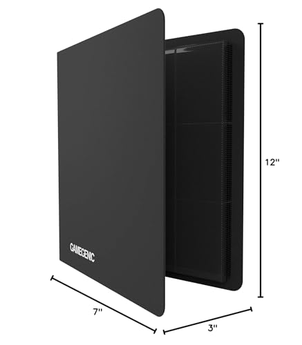 Gamegenic Casual Album 24-Pocket, Black, 480 Card Capacity, Polypropylene Material