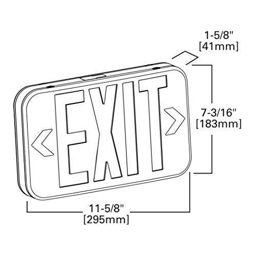 Sure-Lites APX7R Integrated LED Exit Sign, Red