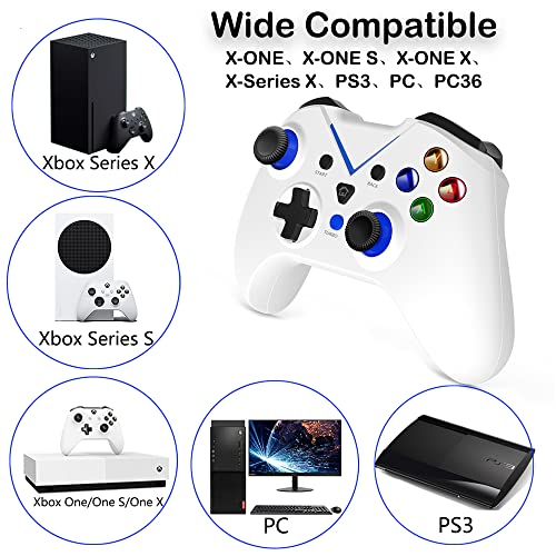 Beproess Wireless Controller for Xbox one, Built-in Dual Vibration 2.4HZ gamepad Compatible with Xbox One/One S/One X/Series S/Series X/PS3/Windows 10