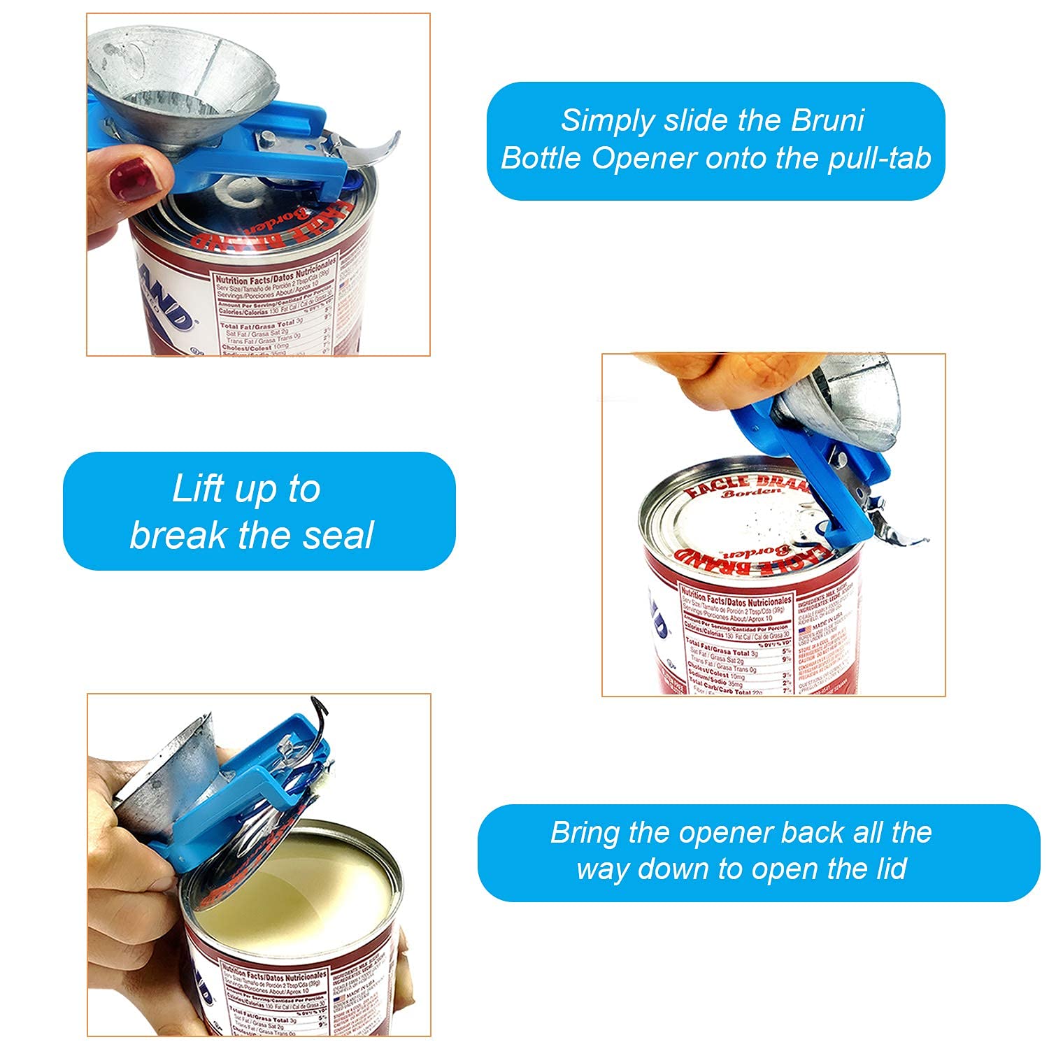 Bruni Multifunction Bottle Opener β Medicine Safety Cap Can Bottle Opener Easy to Use for Children, Weak Hands, Elderly and Arthritis Sufferers (BBO)