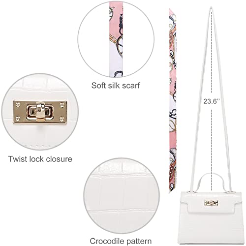 CATMICOO Mini Purses for Women Trendy Crocodile Small Handbag