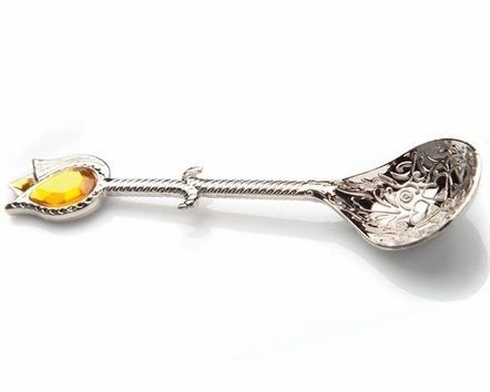 Swarovski Crystal Coated Handmade Brass Sugar Chocolate Candy Bowl Serving Dish with Lid & Spoon (Gold)