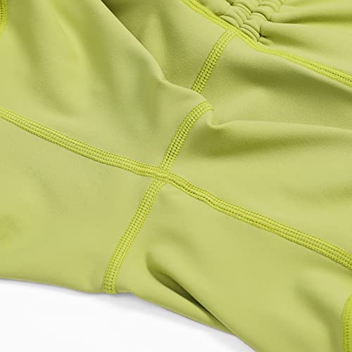 CATOO High Waist Patchwork Moisture Wicking Fitness Short Shorts Machine Washable Yoga Shorts For Running (S)