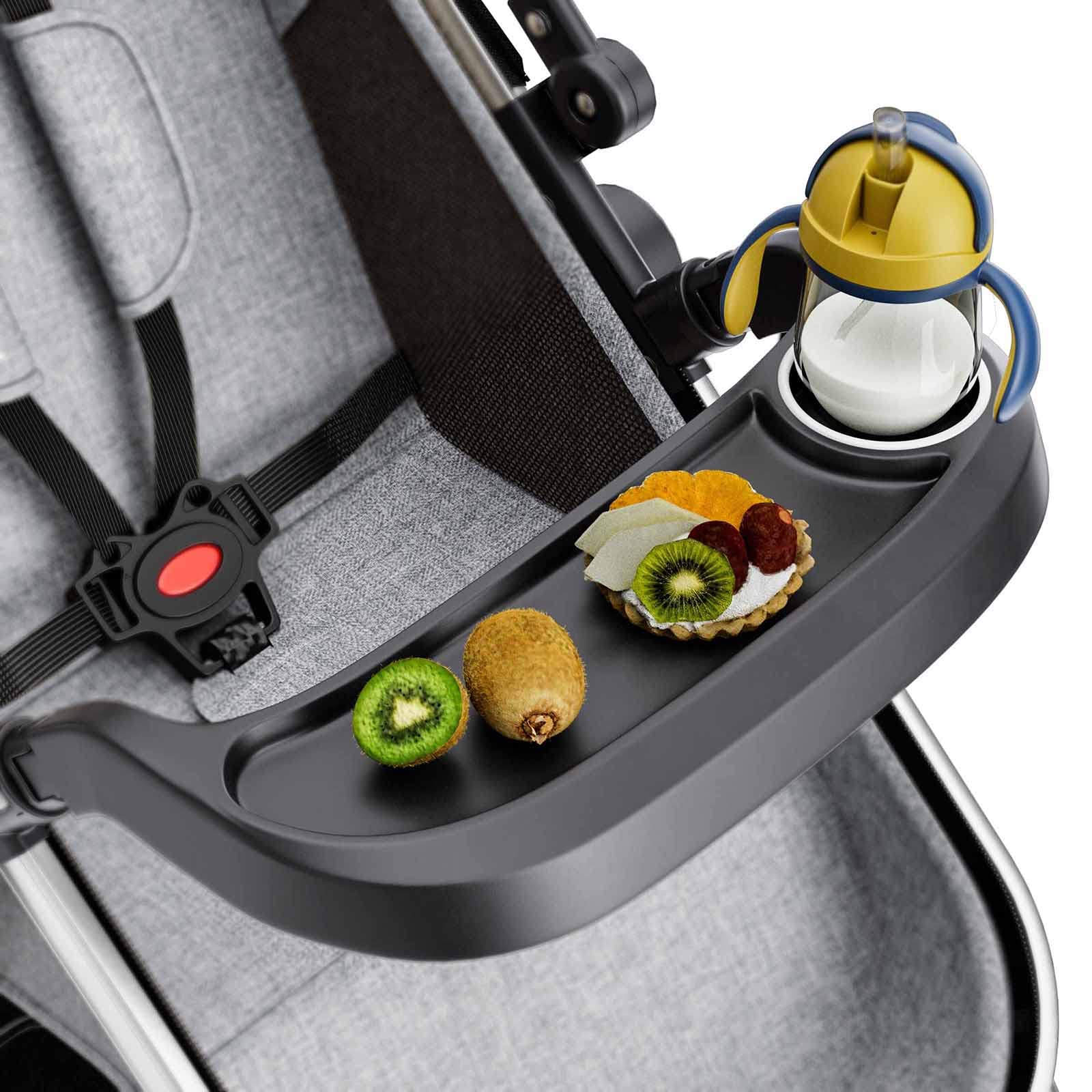 Baby Toddle Stroller Snack Tray for WON001-Safe Tray Table with Cup Holder