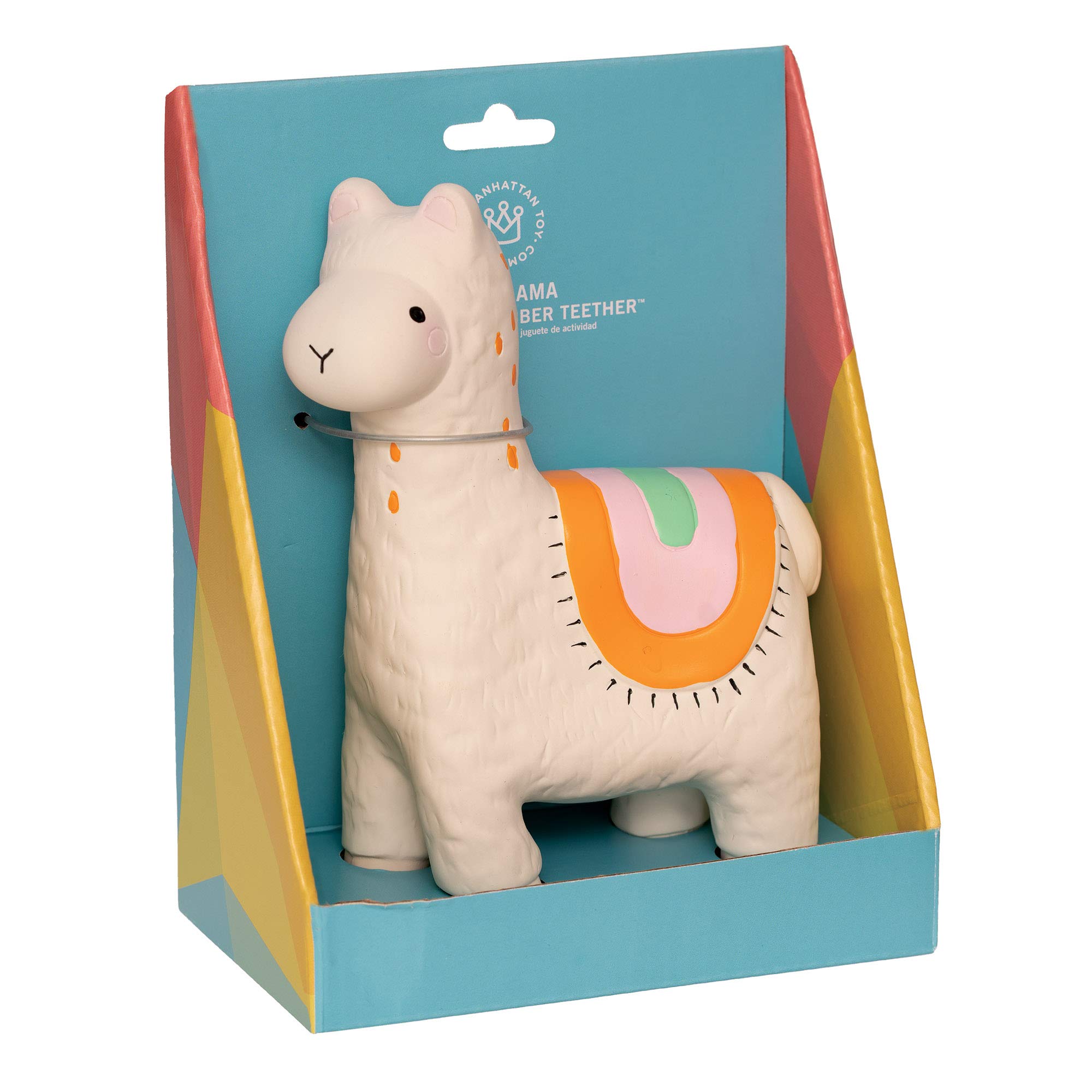 Manhattan Toy Fruity Paws Lili Llama 100% Natural Rubber Baby Teether Toy Multi