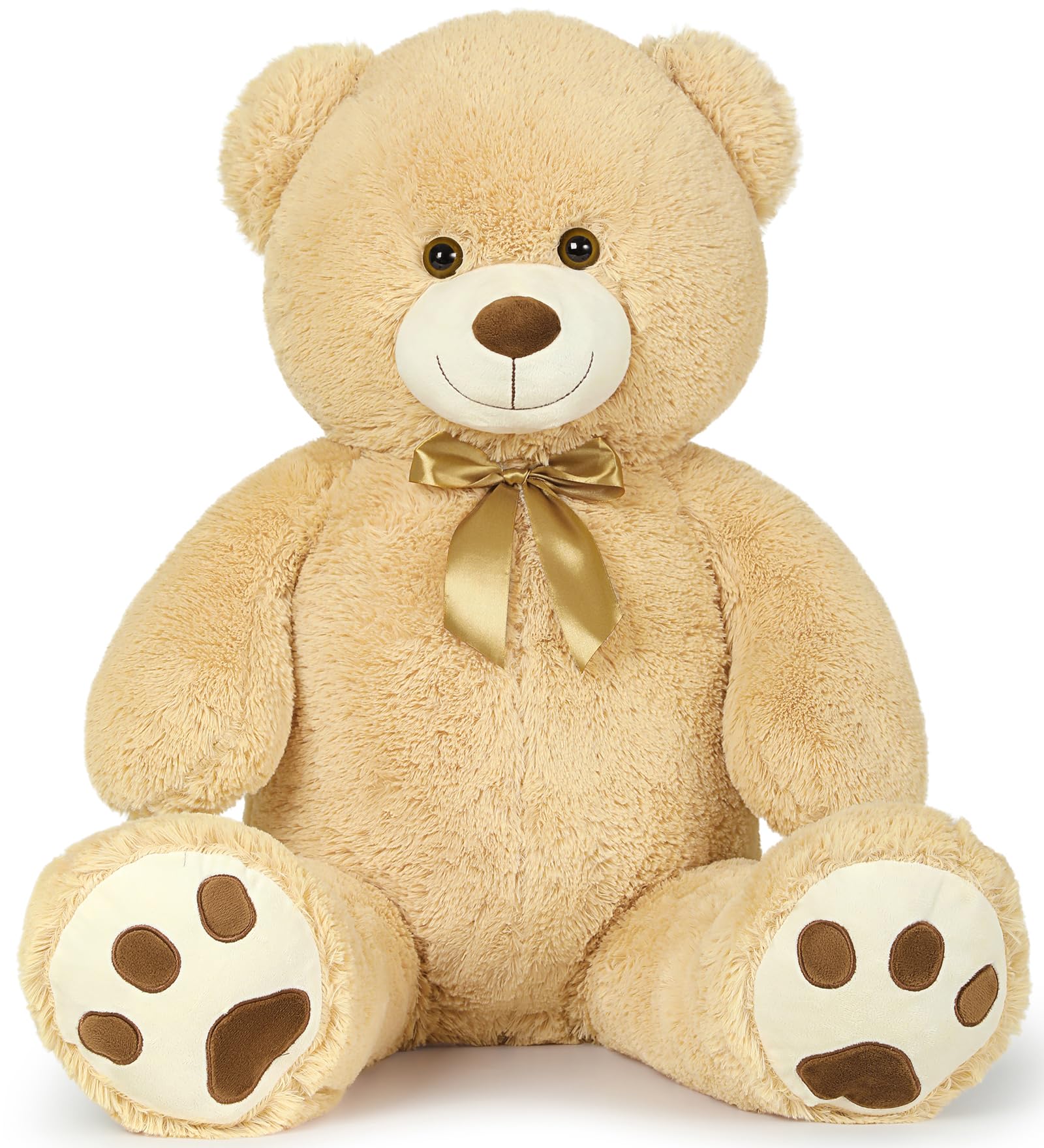 MaoGoLan Baby Blue Teddy Bear 35" Giant Plush Animal Big Fluffy Bear Stuffed Animal with T-Shirt for Boys Children