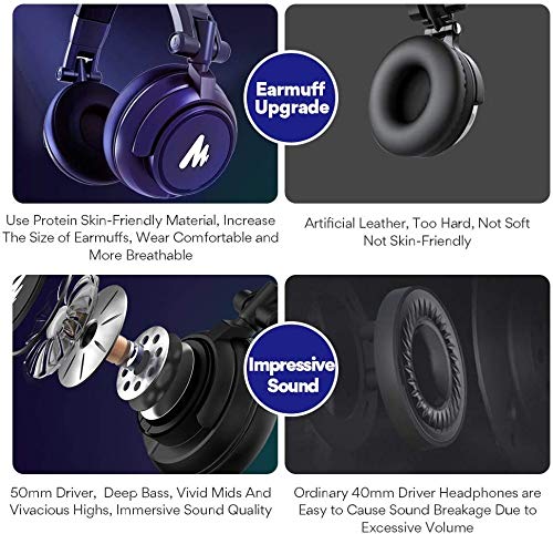 MAONO AU-A04T USB Microphone with AU-MH601 Studio Monitor Headphones Bundle Streaming Podcasting Pack Plug and Play for Computer, YouTube, Music