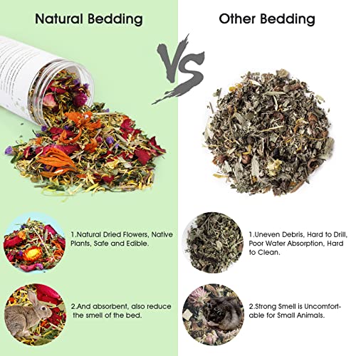 Hamster Bedding- Handmade Natural Flower Guinea Pig Bedding - for Squirrels, Guinea Pigs, Rabbits, Chinchillas, Prairie Dogs, Degus, Hamsters, Gerbils & Other Small Pets