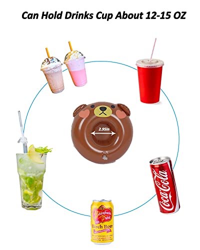CPTC Floating Drink Cup Holder for Pool,10 Pack Inflatable Drink Holder Drink Floats Drink floaties for Swimming Pool Party