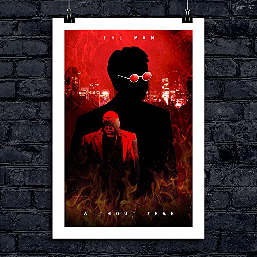 Daredevil - The Man Without Fear - 13x19 Original Minimalist Art Poster Print