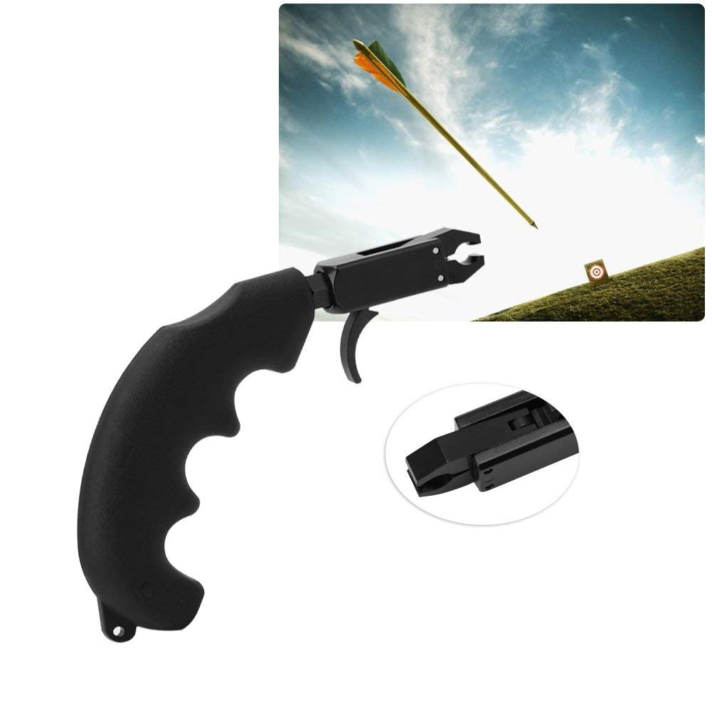 Black Durable Archery Handle Thumb Caliper Bow Release Grip for Compound Bow Archery Release Aid Archery Thumb Release Thumb Release Archery