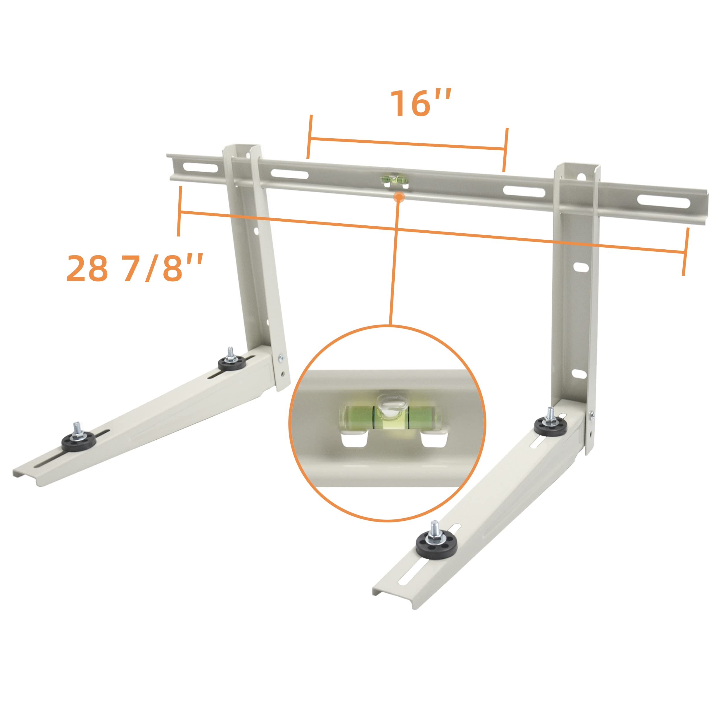 JEACENT Outdoor Wall Mounting Bracket for Ductless Mini Split Air Conditioner Heat Pump Systems, Universal, 7000-18000 Btu Condenser