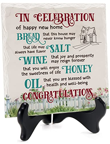 House Warming Gifts New Home, Housewarming Gifts for Happy New Home, New House Decorations Plaque, First Home Gifts from Neighbor, Friends