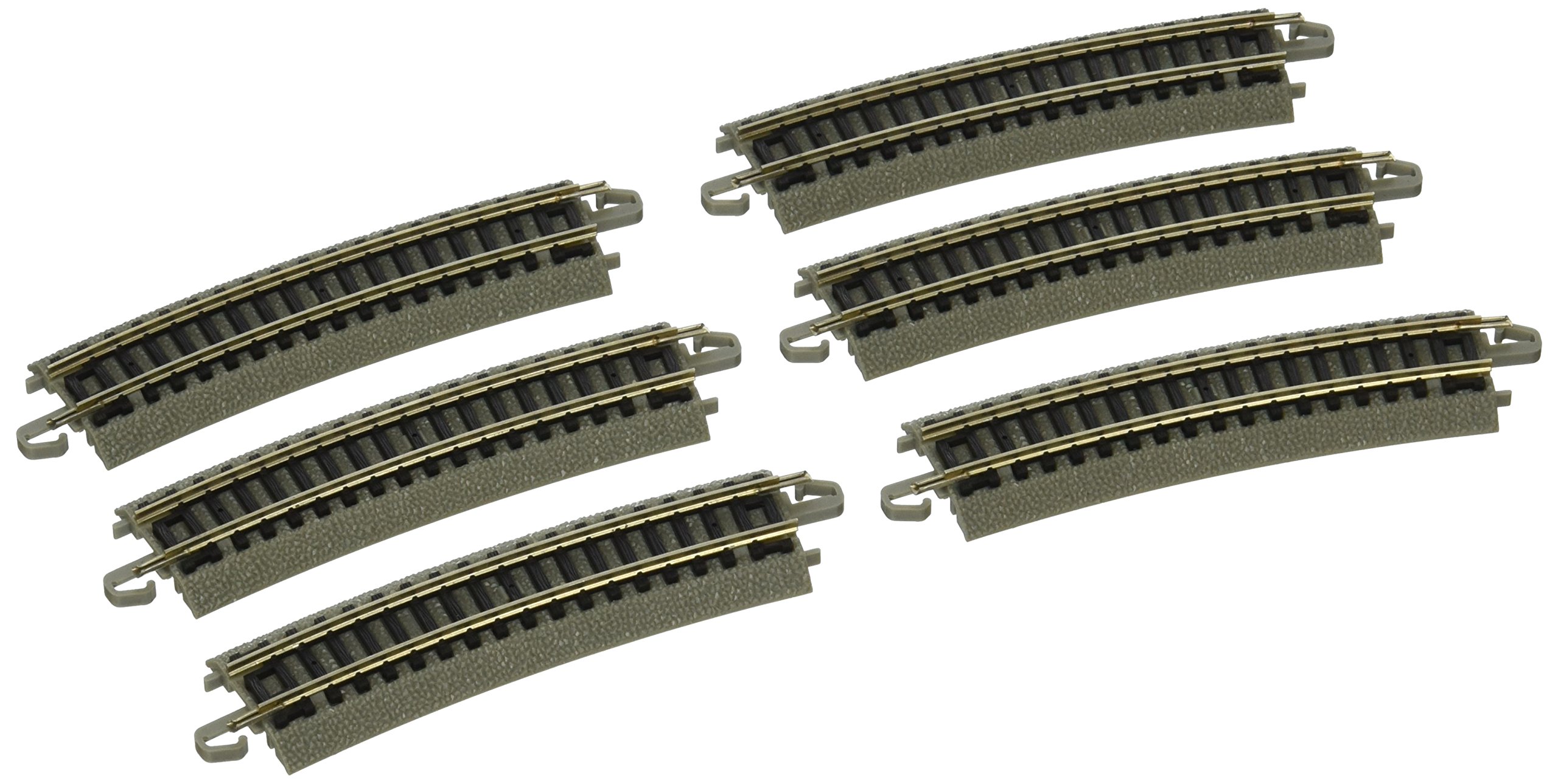 Bachmann Industries E-Z Track Half Section 14" Radius Curved Track (6/card) N Scale
