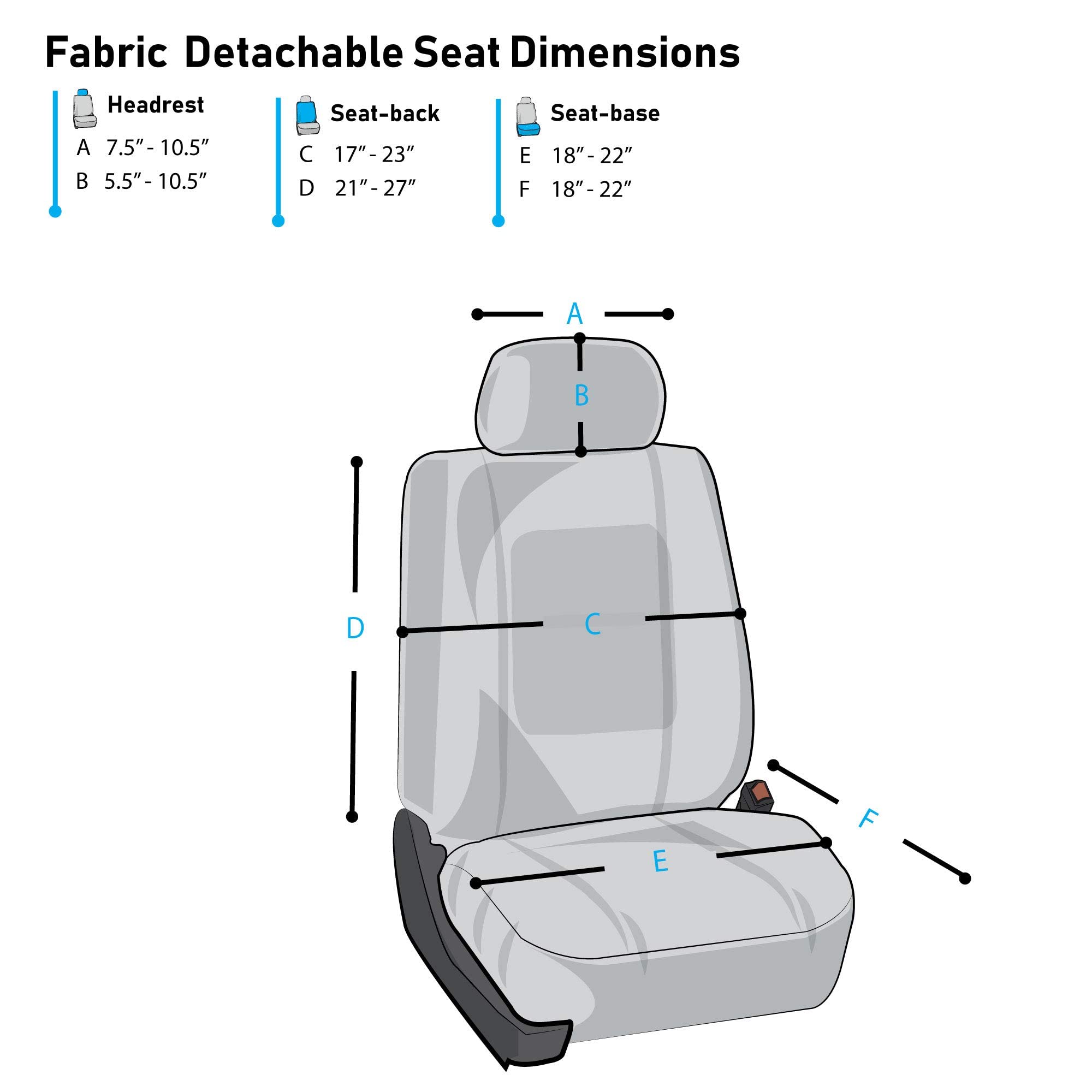 FH Group Trendy Elegance 3D Air Mesh Split Bench Car Seat Cover (Split Ready, Detachable Headrest Only) with Gift- Universal fit for Cars, auto, Trucks, SUV (Beige/Black) FB060012