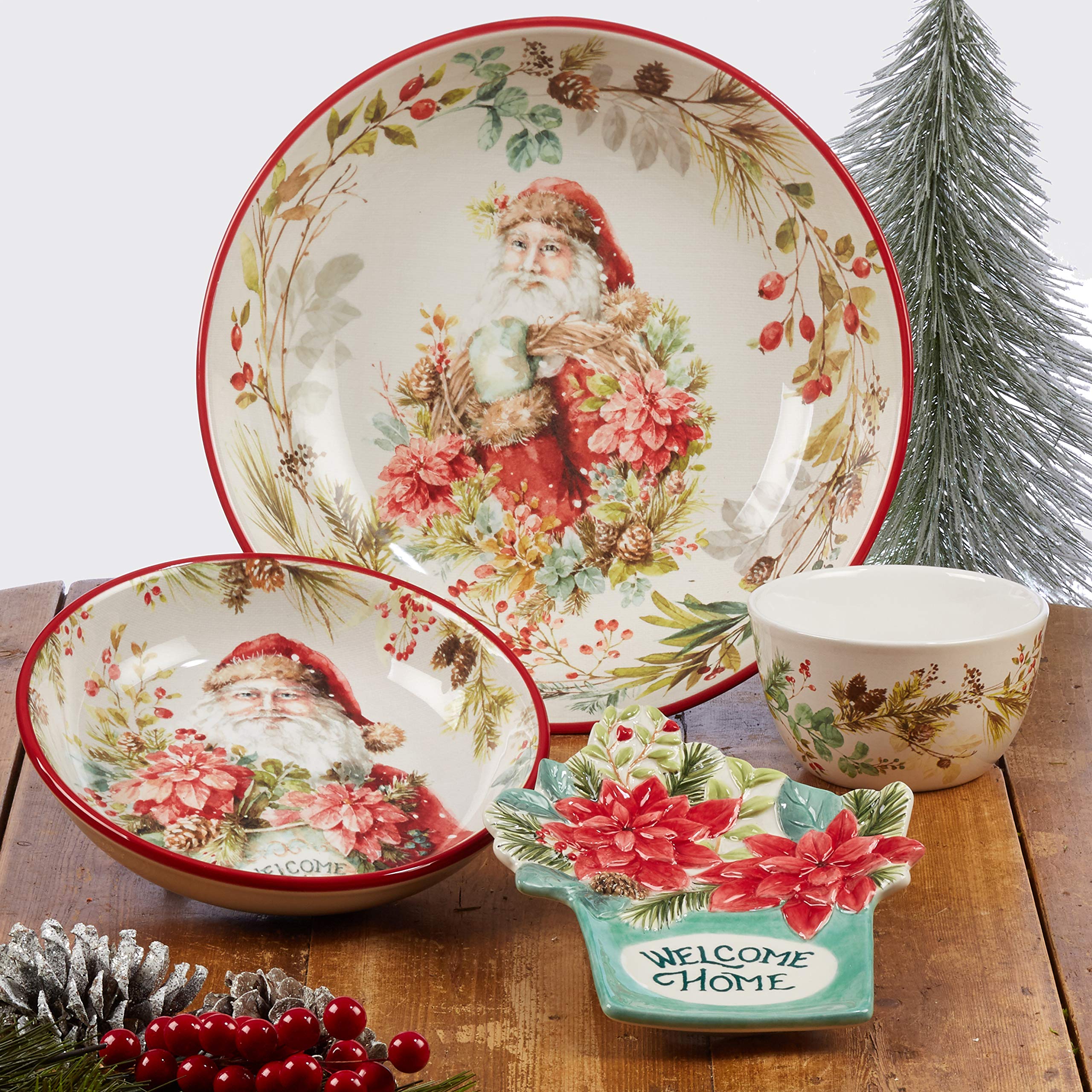 Certified International Christmas Story 22 oz. Ice Cream/Dessert Bowls, Set of 4