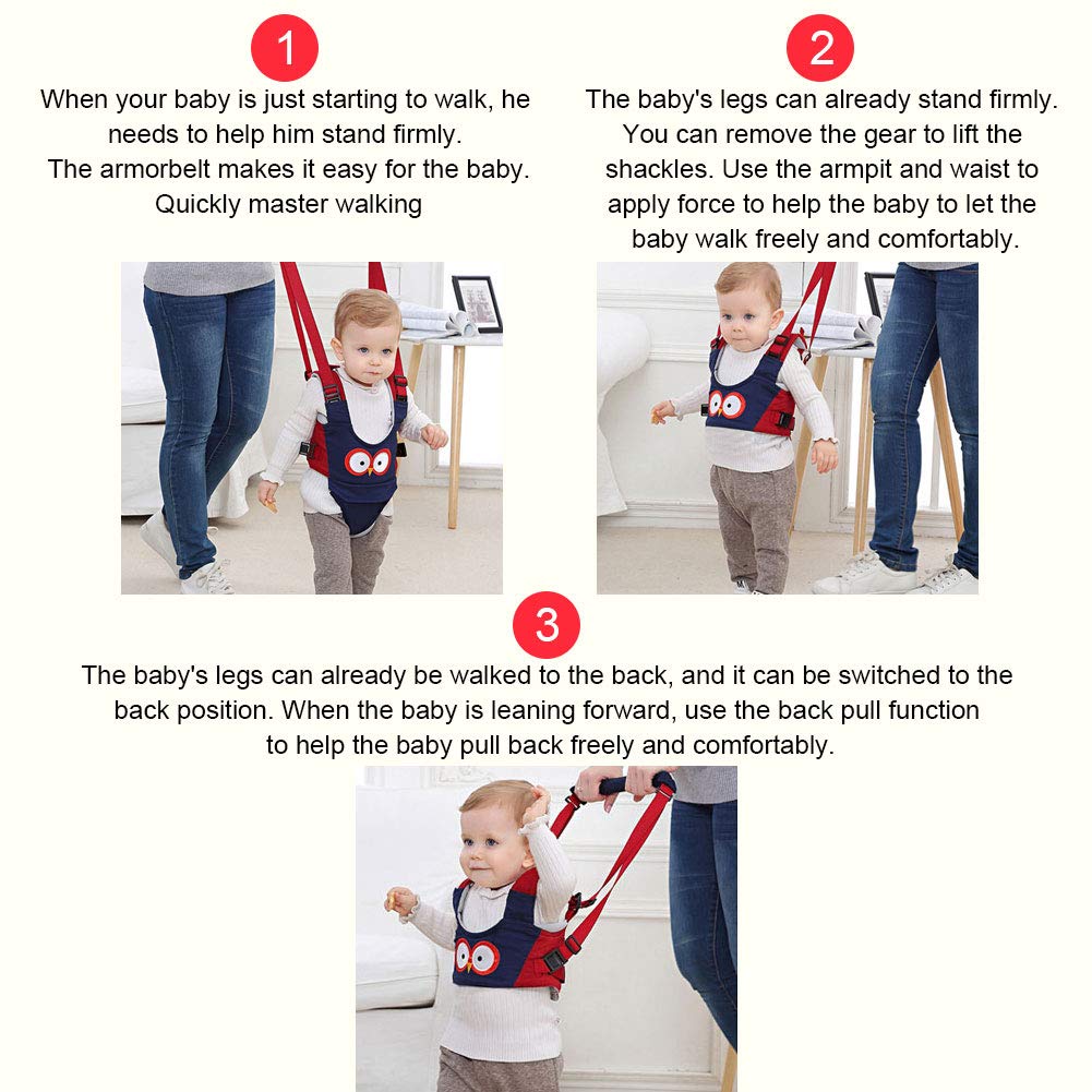 Baby Walking Harness,Handheld Kids Walker Helper,Baby Walker,Adjustable Baby Walker Assistant Protective Belt for Kids Infant Toddlers Standing Up and Walking Learning Helper for Toddler