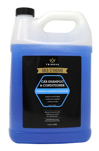 TriNova Car Wash Gallon - Car Shampoo and Conditioner - pH Neutral - High Foaming Car Soap - Leaves a Glossy Shine - Perfect for Foam Cannon - 1 gallon, 128oz
