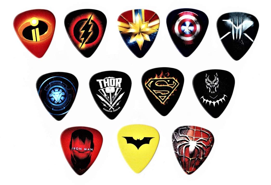 Marvel and DC Comics Superheroes Symbol (12 picks in a packet)