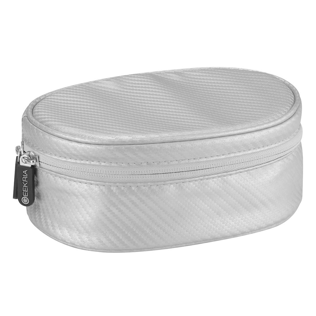 Geekria Controllers Carrying Pouch Travel Bag, Compatible with Google Stadia, Sony PlayStation 5, Dual Sense Edge, PS5 / PS4, Switch Pro Series x, Xbox Wireless, Portable Protector Case (Silver)